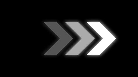 White Arrows Animation On Black Background For Presentations Directional Concepts Business