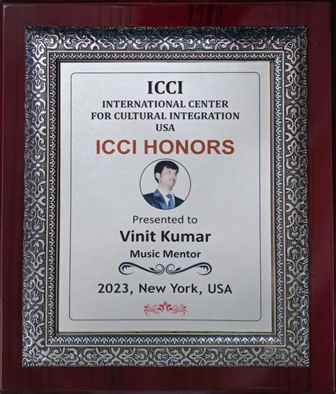 Vinit Kumar On Linkedin I Have Been Awarded With The Prestigious Music Mentor By The Renowned