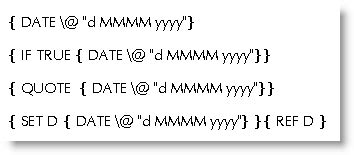 Formatting Fields With Switches