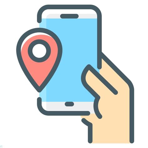 دانلود آیکون جی پی اس استایل خطی رنگی با فرمت Png