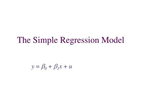 PPT The Simple Regression Model PowerPoint Presentation Free Download ID