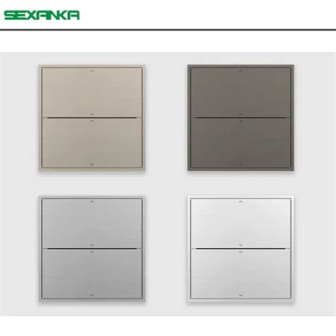 SEXANKA KNX EIB Smart Home Automation System 2 Gang Metal Smart Panel Switches