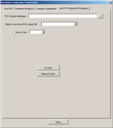 Join Fvs Outputs To Polygons Tab Within The Simulate Landscape