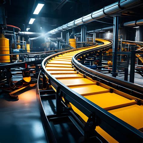 Conveyor Belt In Industry Ai Generatet Stock Illustration Illustration Of Rapid Ecofriendly
