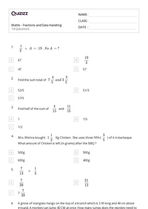 50 Organizing Data Worksheets For 6th Class On Quizizz Free Printable