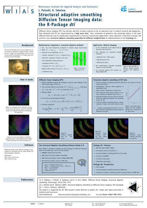 Pdf Structural Adaptive Smoothing In Diffusion Tensor Imaging The R