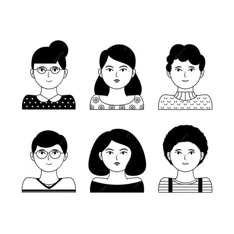 사람들이 아바타 세트 무료 벡터