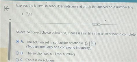 Solved Express The Interval In Set Builder Notation And Chegg