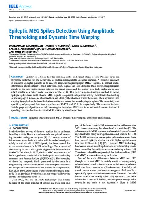pdf epileptic meg spikes detection using amplitude thresholding and