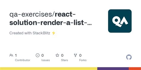 github qa exercises react solution render a list from data created with stackblitz ⚡️