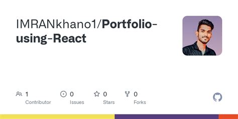 Github Imrankhano1portfolio Using React