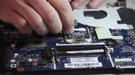 Motherboard Connectors Are Placed In Special Holes Case Of System Unit Stock Footage Video Of