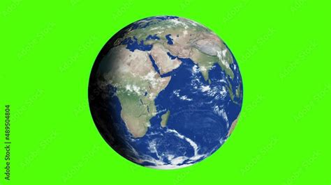 Planet Earth Rotation Computer Generated Animation Night To Day Change Realistic World Globe