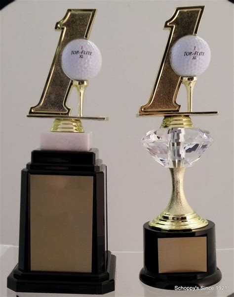 Hole In One Diamond Riser Trophy On Black Round Base Trophy Hole In One Riser