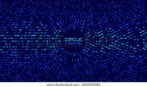 Abstract Digital Arrows Noise Futuristic Circular Stock Vector Royalty