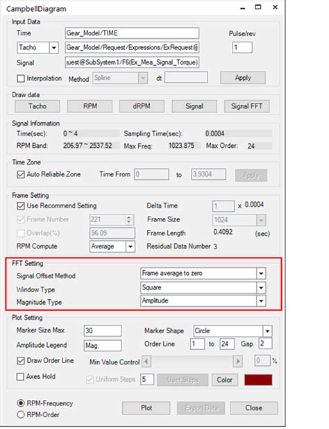 step 6 configuring the fft settings