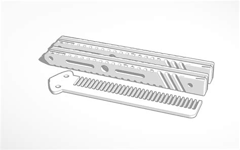 3d Design Foldable Comb Tinkercad