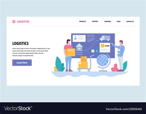 Web Site Gradient Design Template Tracking Vector Image