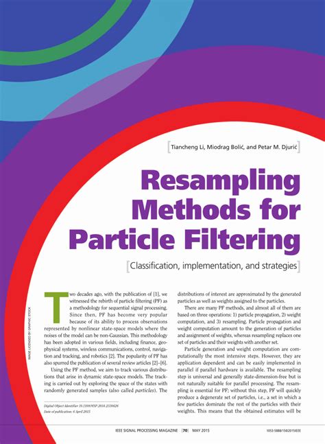 Pdf Resampling Methods For Particle Filtering Classification
