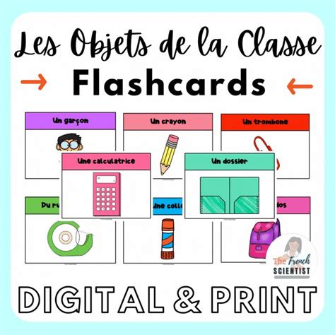 French Classroom Objects Posters Flashcards Classroom Décor [digital And Print] French