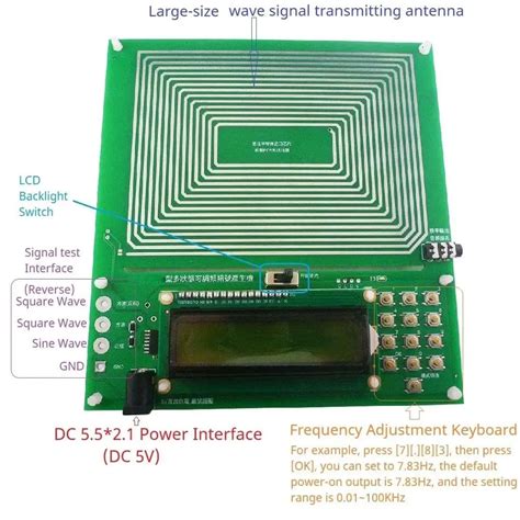 DC V Adjustable Hz KHz HZ Schumann Resonance Ultra Low Frequency Pulse Wave Generator