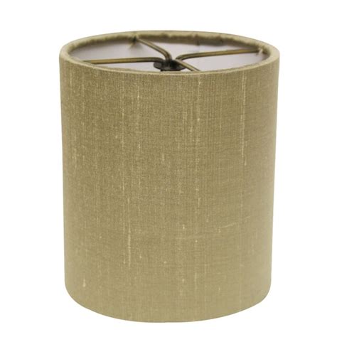 Homeroots 6 In X 5 In Gold Silk Drum Lamp Shade At