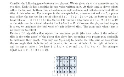 Solved Consider The Following Game Between Two Players We