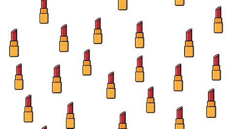 흰색 배경에 메이크업 여성 매력적인 유행 빨간 립스틱의 아름다운 아름다움 항목의 끝없는 원활한 패턴 벡터 일러스트레이션 0명에 대한 스톡 벡터 아트 및 기타 이미지 Istock