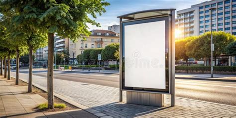 Burla En Blanco Para El Afiche De Informaci N Al Aire Libre Ai Creativo Stock De Ilustraci N
