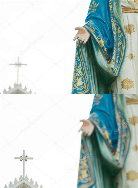 Nuestra Señora La Santísima Virgen María Sobre Fondo Blanco Doble Penetración 2022