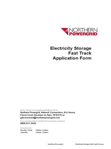 G59 G99 Fast Track Application Form Pdf Energy Storage Solar Power