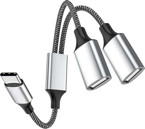 Usb C Male To Dual Usb Female Adapter Usb C To Usb Splitter Type C To