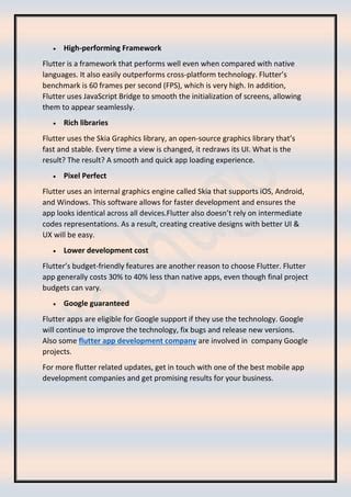 Flutter App Development Why Should You Choose It PDF