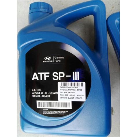 (Original) Hyundai ATF SP3 LOCK-UP | Shopee Malaysia