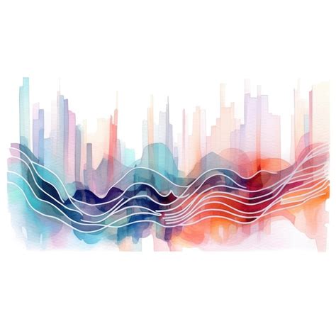 Premium Ai Image Watercolor Of An Abstract Representation Of Sound Waves
