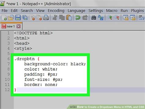 How To Create A Dropdown Menu In Html And Css With Pictures