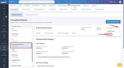 Creating Managing And Assigning Timesheet Policies