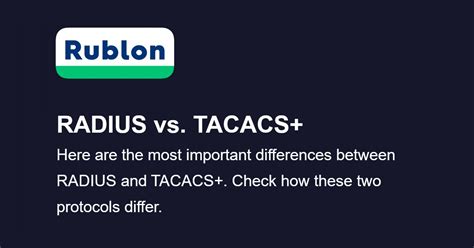 Radius Vs Tacacs Whats The Difference Rublon