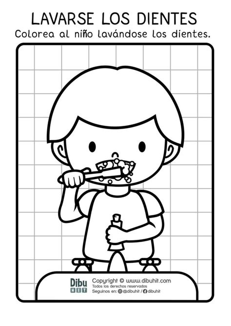 Dibujos De Niño Cepillandose Dientes Para Colorear Vsun