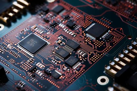 A Close Up Of A Microprocessor Board Premium Ai Generated Image