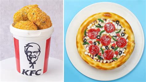 너무 맛있는 퐁당 Kfc와 피자 케이크 아이디어 완벽한 초콜릿 케이크 장식 튜토리얼 Youtube