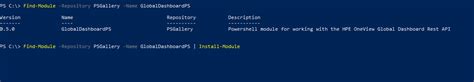 hpe oneview global dashboard powershell module