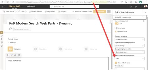 Use Query String From For Dynamic Results PnP Modern Search V4
