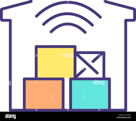 Warehouse Automation Rgb Color Icon Stock Vector Image And Art Alamy