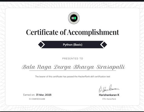 Python Techskills Coding Hackerrank Sirasapalli Bala Naga Durga