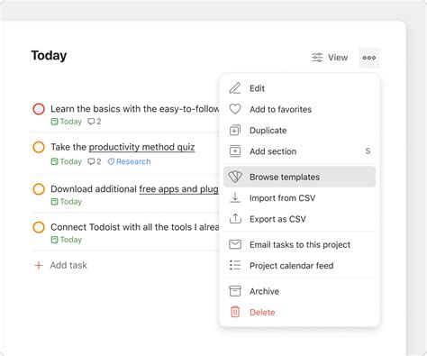 use todoist templates