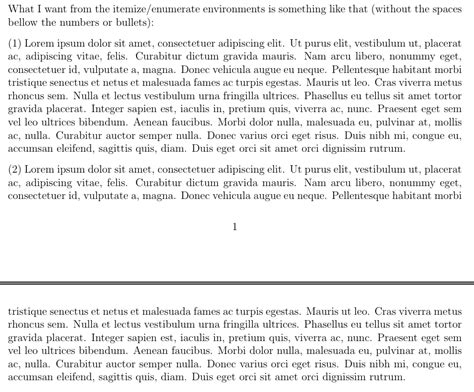 Spacing Remove Space Below Numbersbullets In Itemizeenumerate
