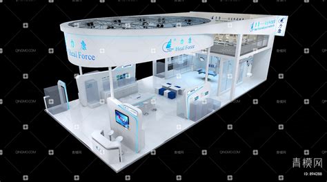 医疗器械展台3D模型 现代VR有灯光有贴图MAX2016医疗器械展台3d模型下载 ID894288 免费3Dmax模型库 青模3d模型网