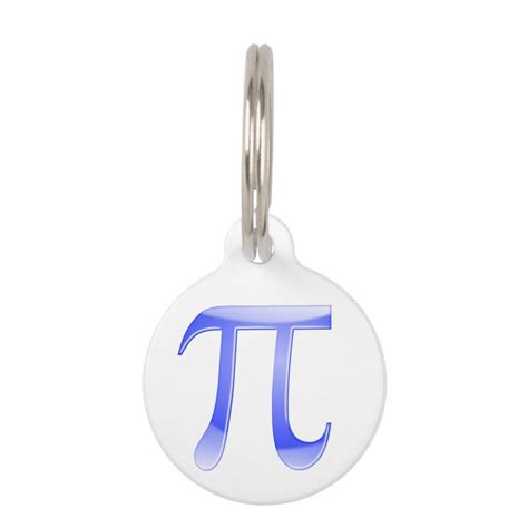Shiny Blue Pi Symbol Pet Tag Zazzle Pet Tags Pi Symbol Custom Pet Tags