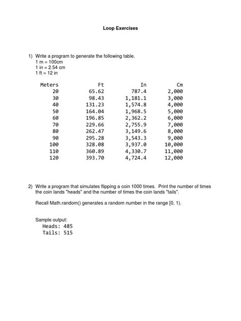 Day06 Loop Exercises Pdf Teaching Methods And Materials Computers
